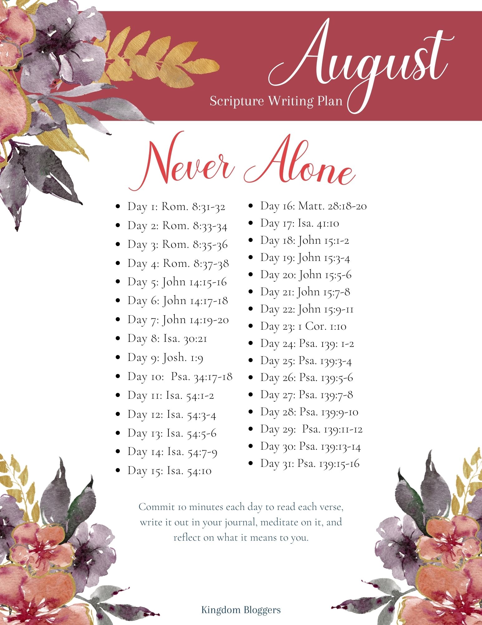 Scripture Writing Plans for the Whole Year - Kingdom Bloggers