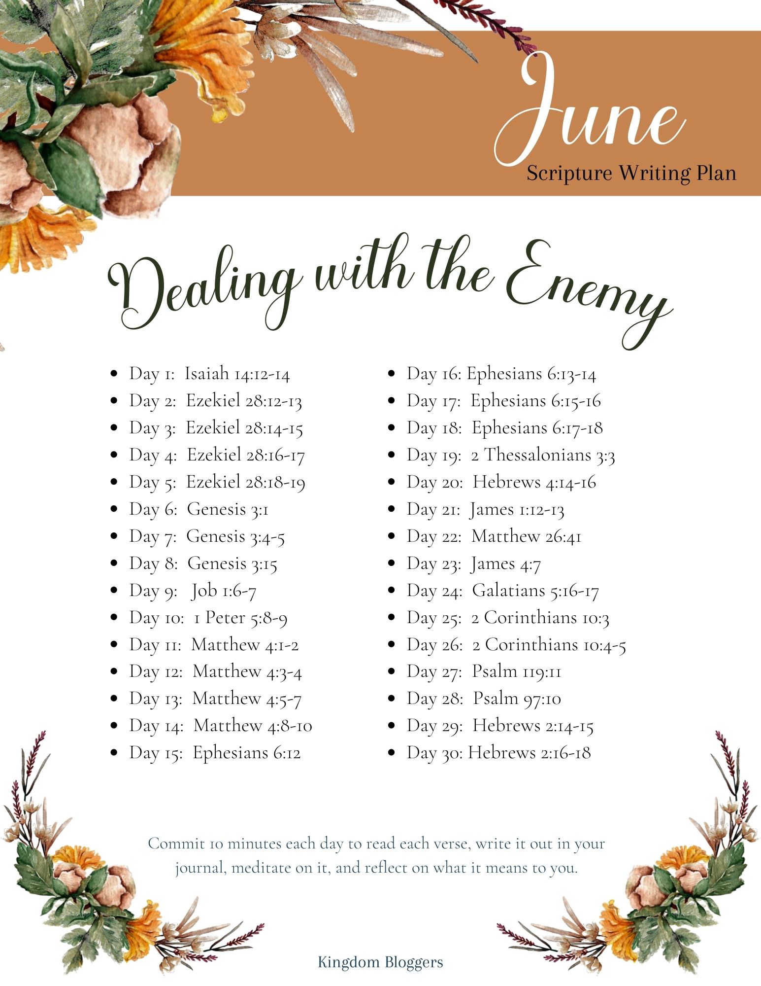 Scripture Writing Plans for the Whole Year - Kingdom Bloggers