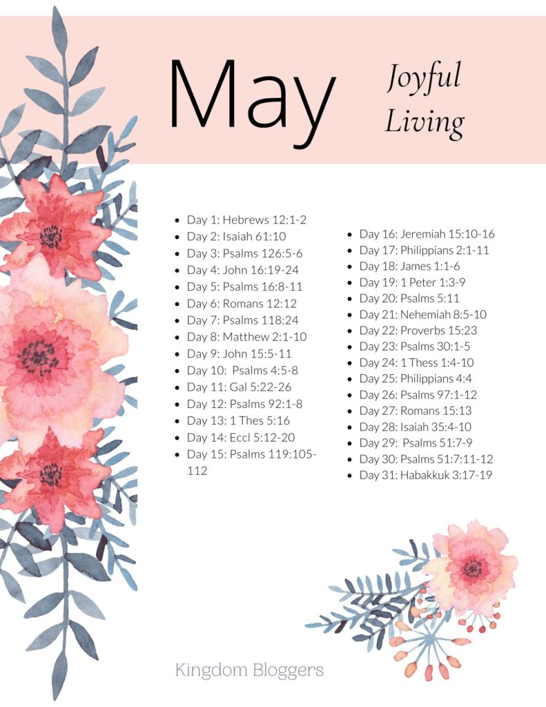 May Bible Reading Plan - Kingdom Bloggers