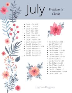 July Bible Reading Plan - Kingdom Bloggers