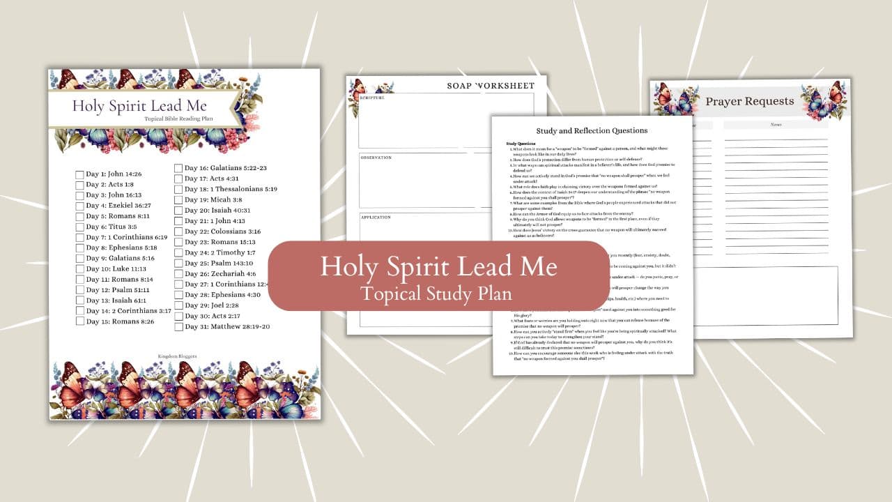 Holy Spirit Lead Me Bible Reading Plan
