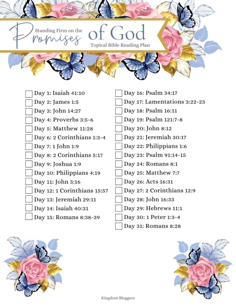 Promises of God Bible Reading Plan - Kingdom Bloggers